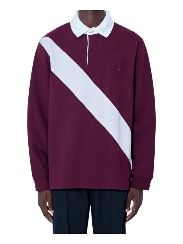 WALES BONNER Long-sleeve Polo Shirt - Red