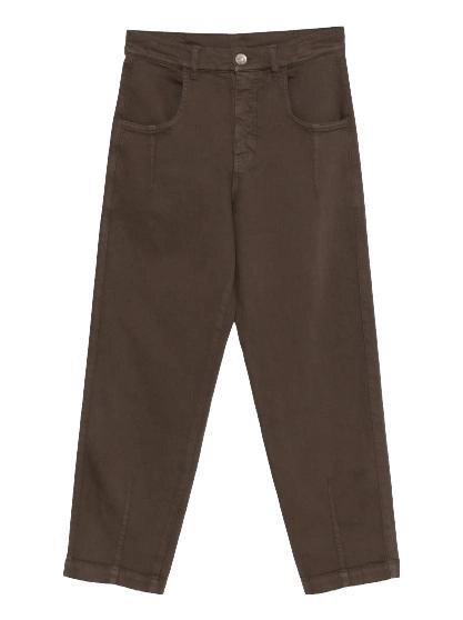 Eleventy Buttoned Straight-leg Trousers - Moro