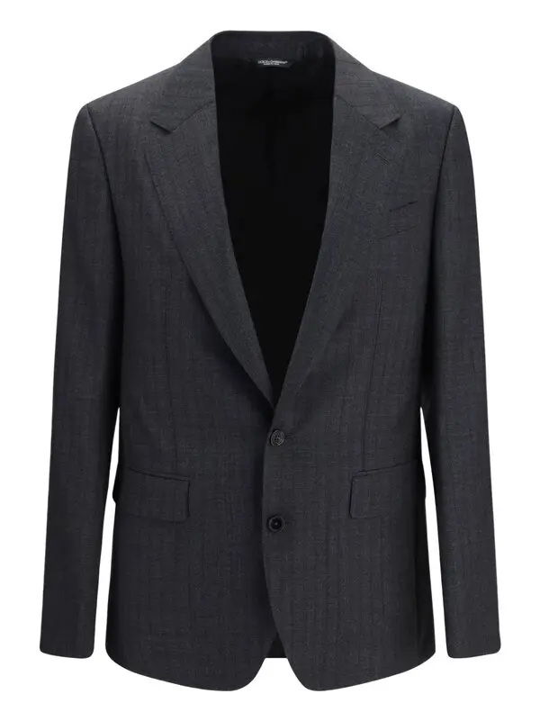 Dolce & Gabbana Dolce Gabbana Single-breasted Tailored Blazer - Black