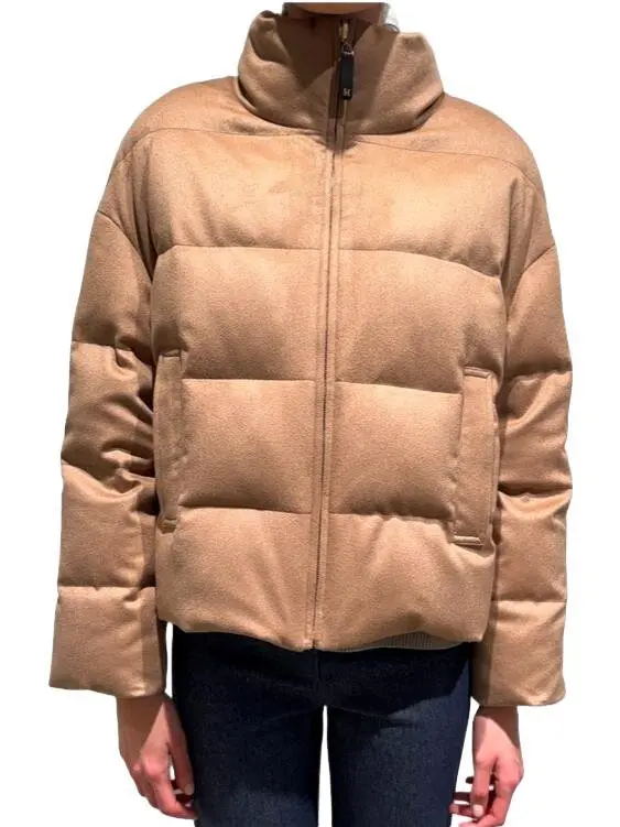 Max Mara Long-sleeved Padded Jacket - Camel