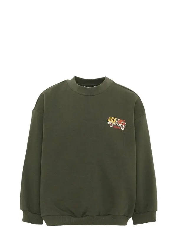 Kenzo Tiger Graphic Long-sleeved Sweatshirt - Green