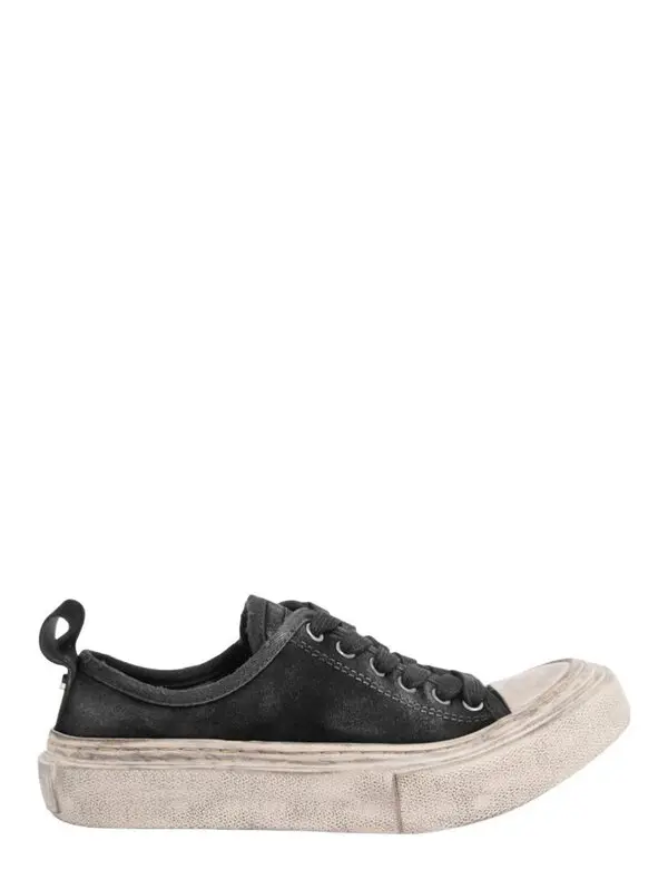 ANN DEMEULEMEESTER Distressed-finish Low-top Sneakers - Chalk White