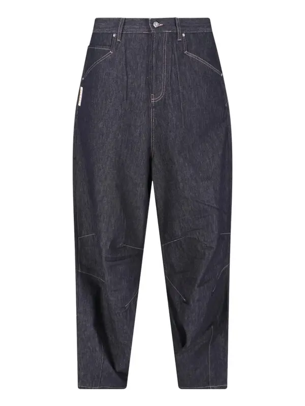 PDFCHANNEL Pdf Oversized Wide-leg Jeans - Blue