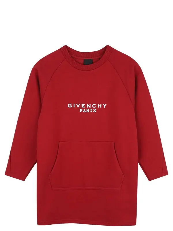 Givenchy Logo-print Pouch-pocket Dress - Red