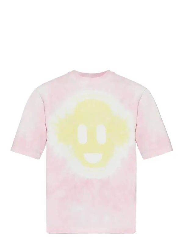 Casablanca Floral Logo Printed T-shirt - Pink
