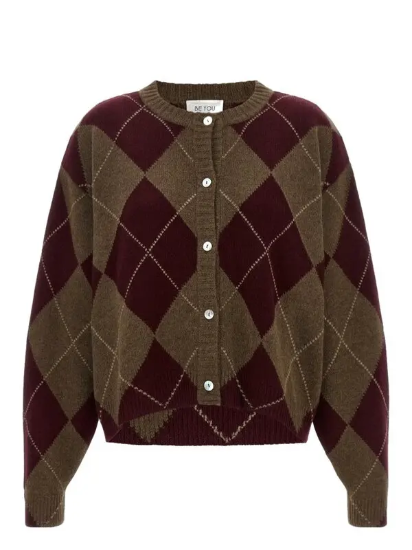 BE YOU Crew-neck Cardigan - Multicolor