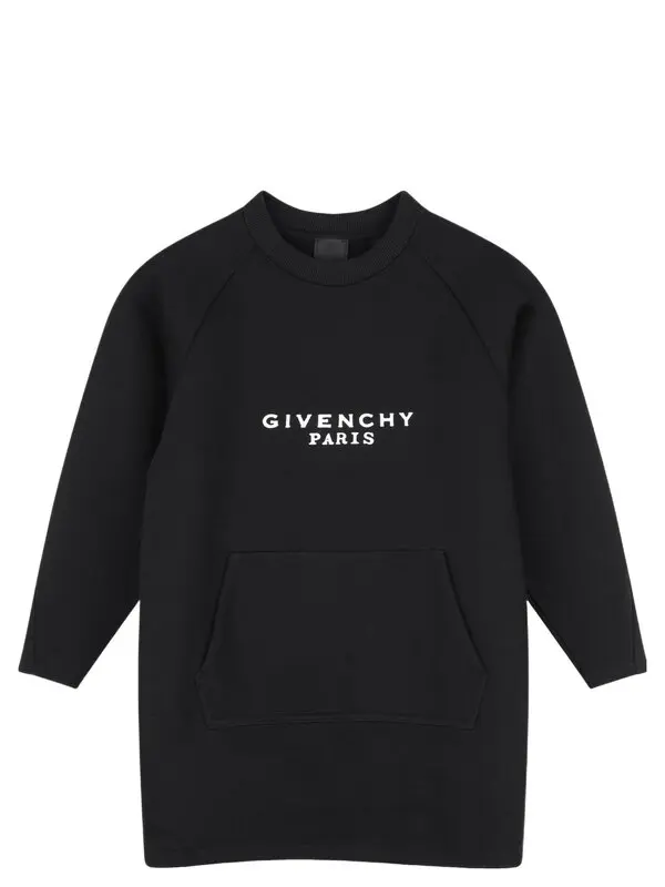 Givenchy Logo-print Raglan-sleeve Dress - Black