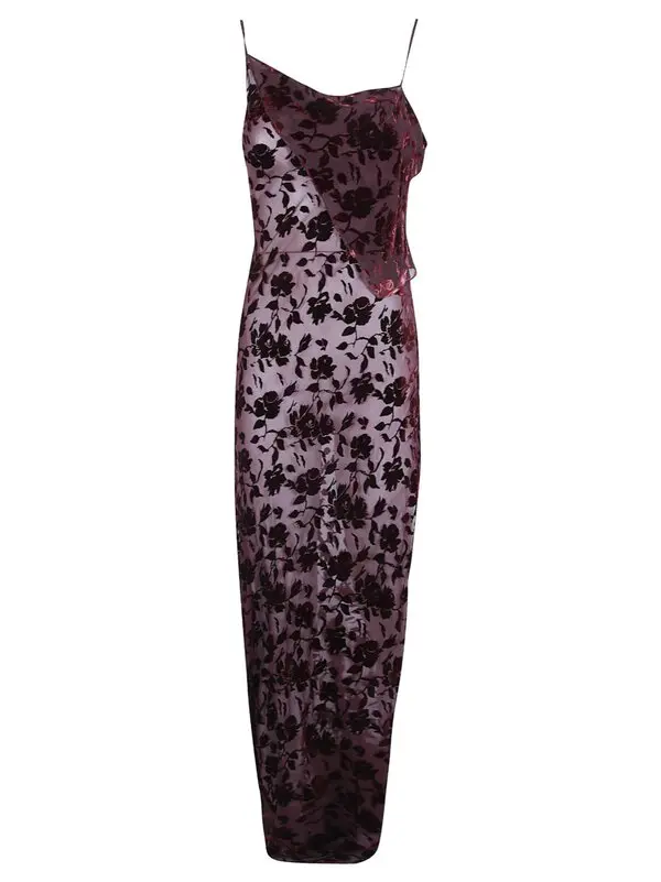 ANN DEMEULEMEESTER Aaricia Long Bias Slip Dress - Deep Red
