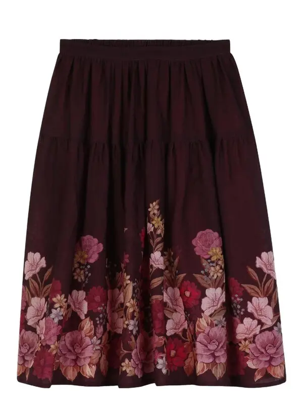Chloé Floral-print Tiered Skirt - No