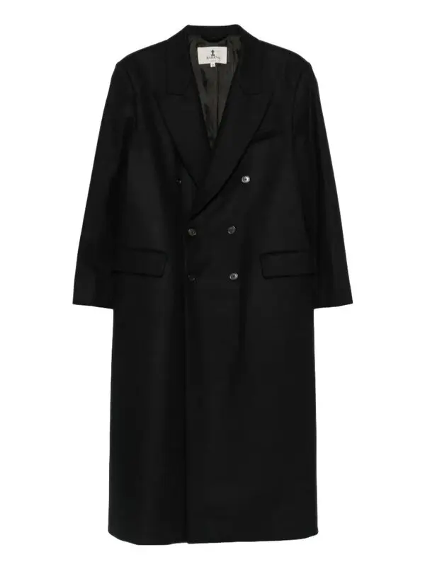 Barena Venezia Double-breasted Peak-lapels Coat - Black