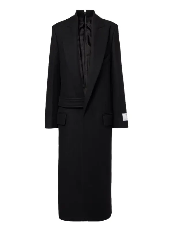 Victoria Beckham Long-sleeved Coat - Black