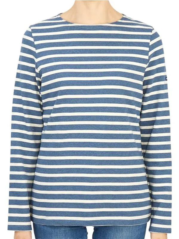 Saint James Round-neck Striped T-shirt - Blue