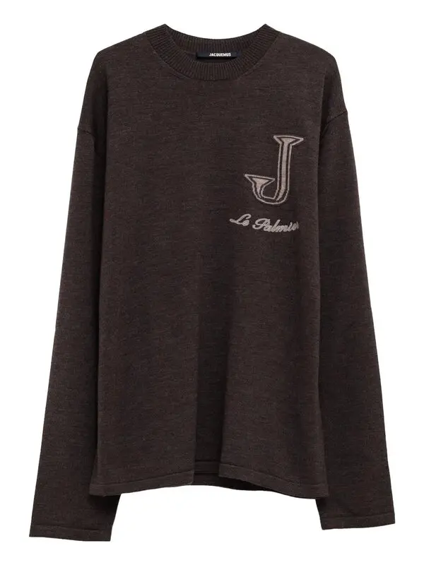 Jacquemus Graphic Logo Pullover - Black