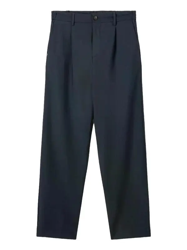 WHITE SAND Luke Pleated Trousers - Blue