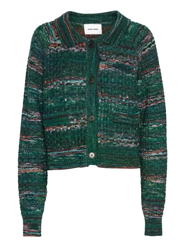 Henrik Vibskov Disguise Textured-knit Cardigan - Green