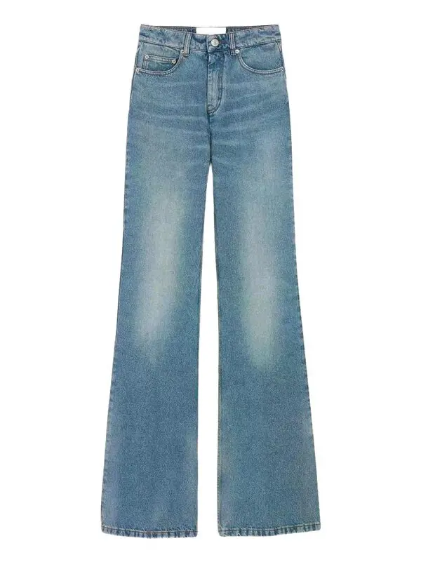 AMI Paris Flare-fit Cotton Jeans - Blue