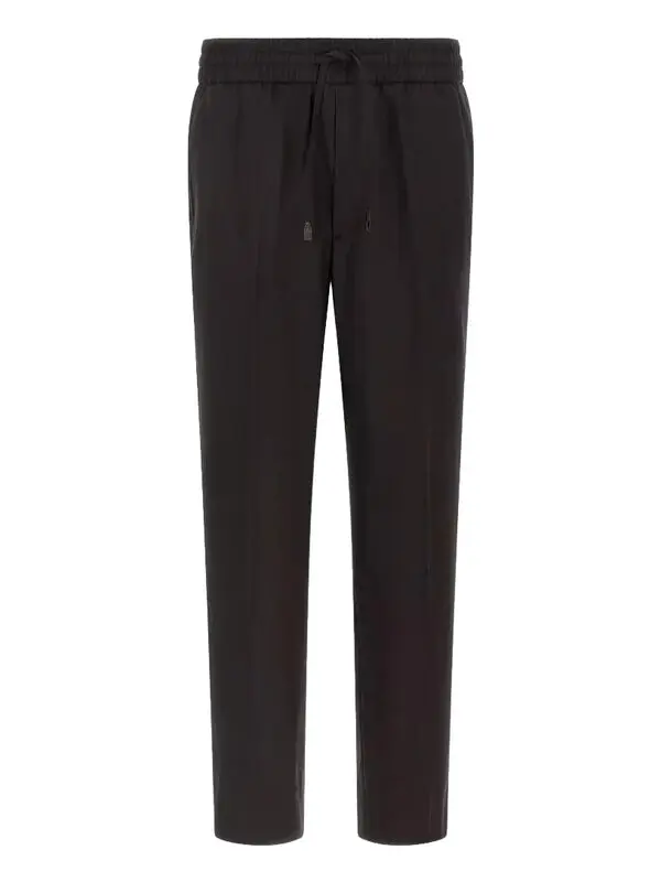 Brioni Asolo Drawstring-waist Trousers - Black