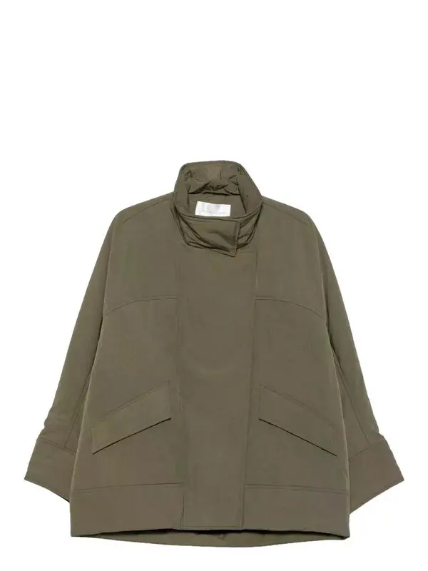 Christian Wijnants High-neck Panelled Coat - Green