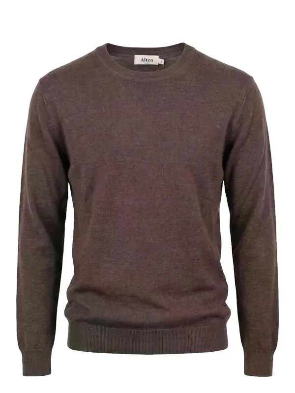 Altea Crew-neck Wool Sweater - Brown