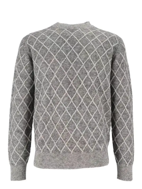 BALLANTYNE Diamond-stitch Sweater - Grey