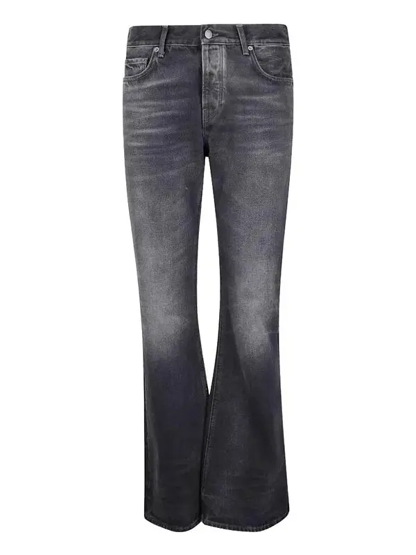 HAIKURE Faded Bootcut Jeans - Black
