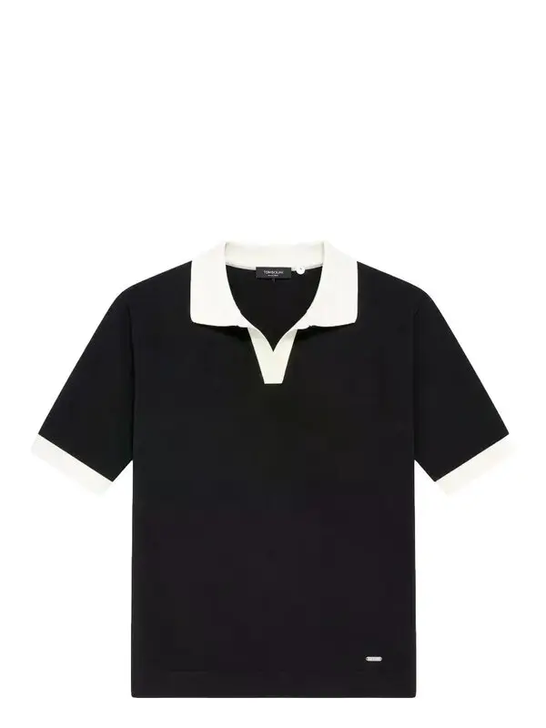 TOMBOLINI Contrast-trim Short-sleeve T-shirt - Blue