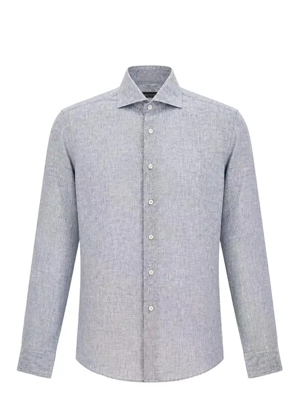TOMBOLINI Long-sleeve Button-up Shirt - Blue