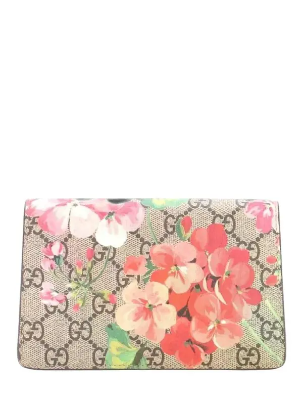 Gucci Dionysus Blooms Print Gg Coated Canvas Super Mini Crossbody Bag - Brown