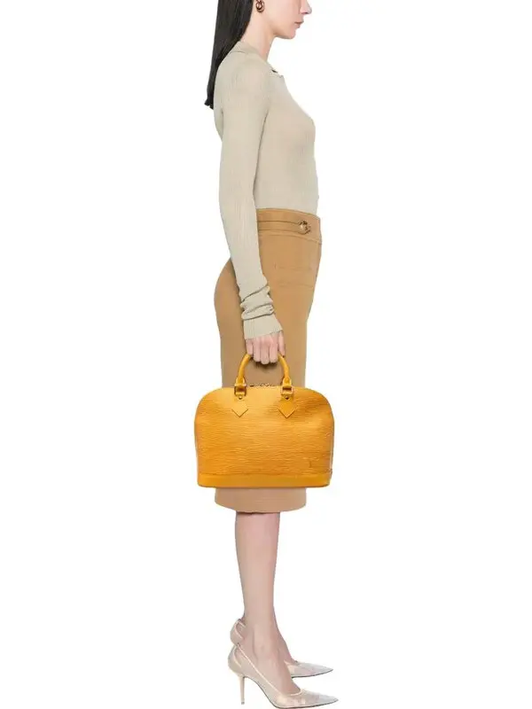LOUIS VUITTON 1996 Epi Leather Alma Pm Handbag - Yellow