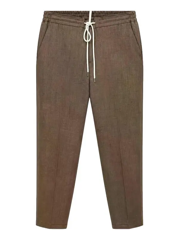 TOMBOLINI Drawstring-waist Tapered Trousers - Brown