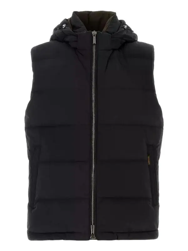 MOORER Quilted Hooded Jacket - Blue