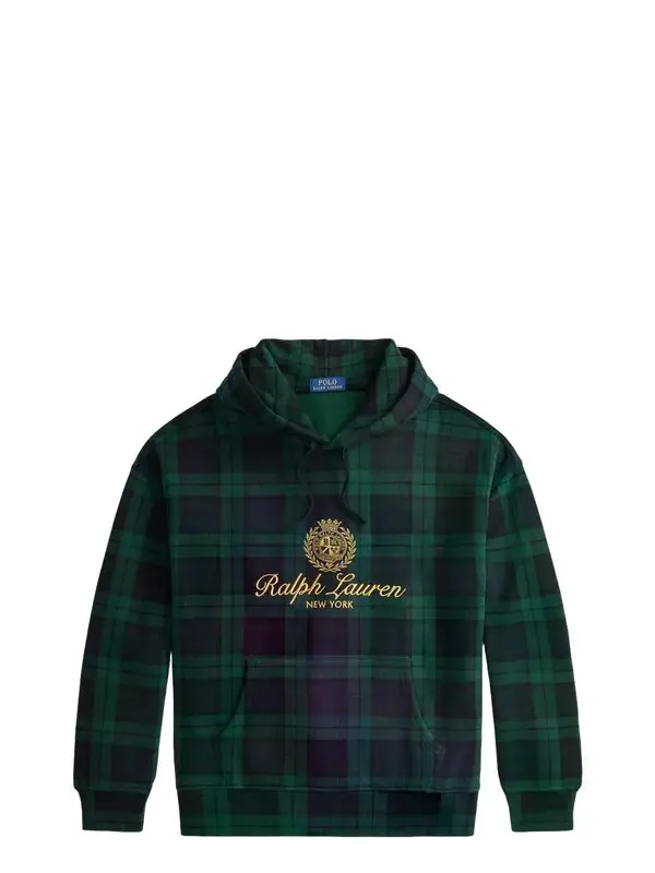 Polo Ralph Lauren Checkered Hooded Sweatshirt - Green