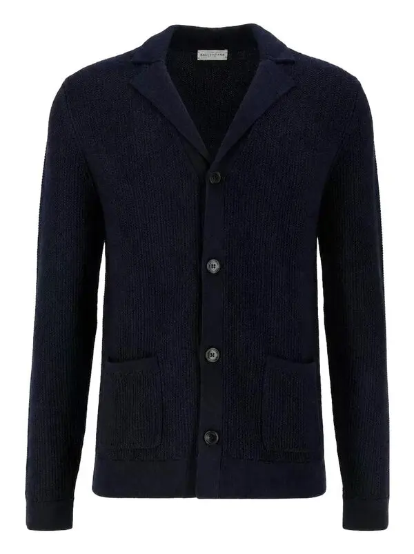 BALLANTYNE Waffle-knit Cardigan - Blue