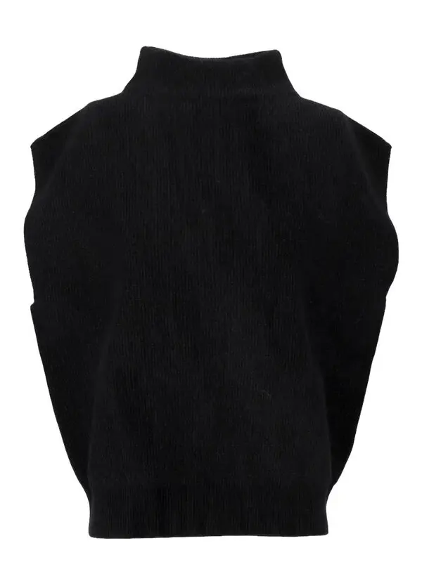Peserico Ribbed-knit Sleeveless Sweater - Black