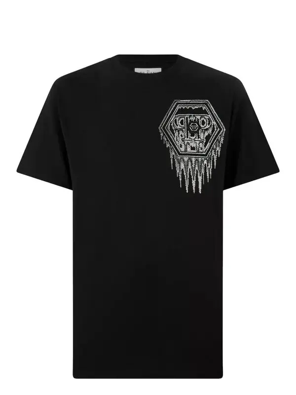 Philipp Plein Neon Space Crystal-embellished T-shirt - Black