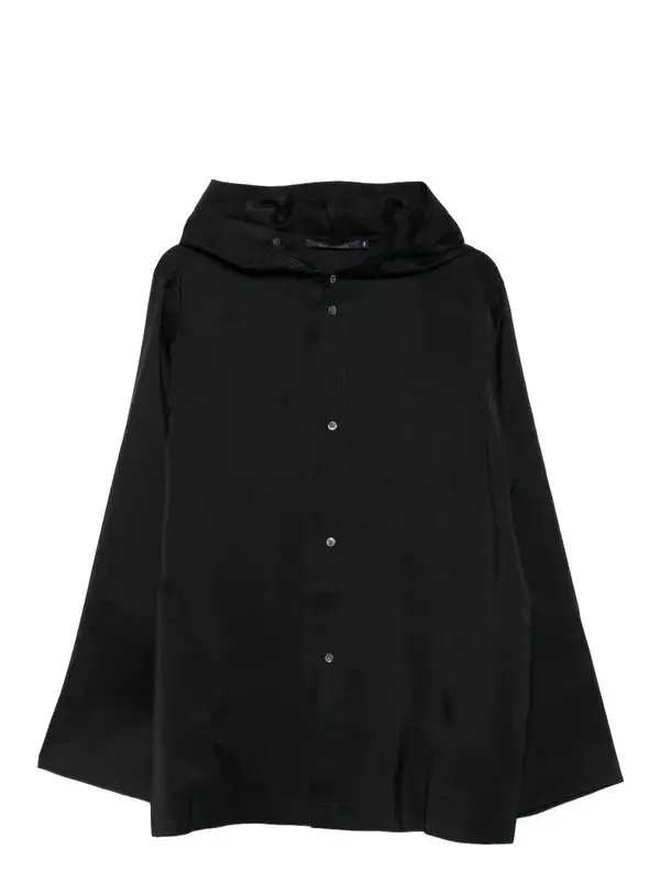 Sofie D'hoore Hooded Button-up Shirt - Black