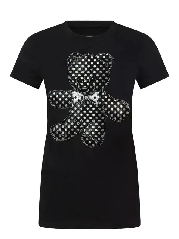 Philipp Plein Teddy Rhinestone-embellished T-shirt - Black