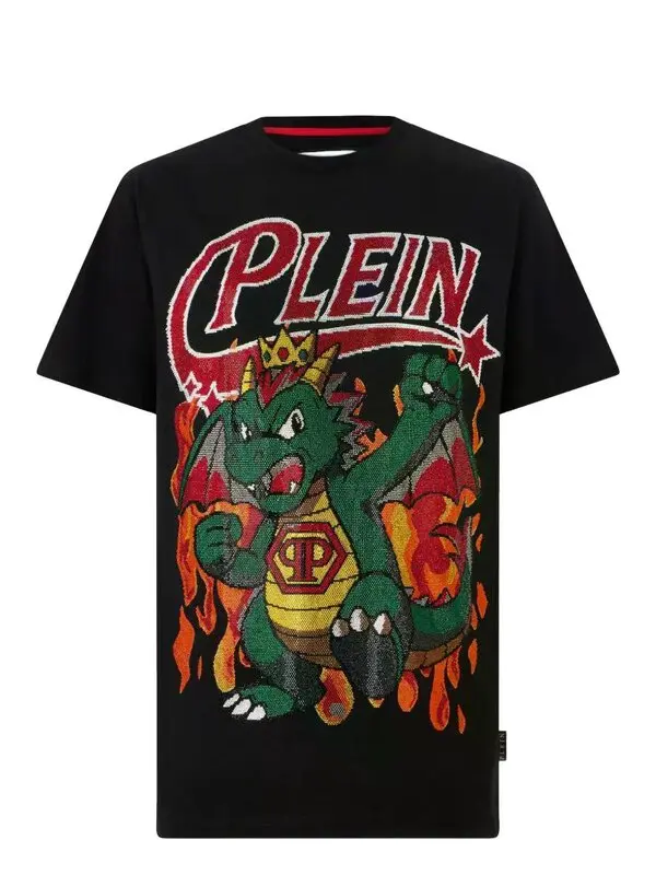Philipp Plein Dragon-embellished T-shirt - Black