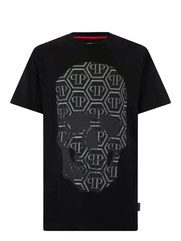 Philipp Plein Skull Monogram-print T-shirt - Black