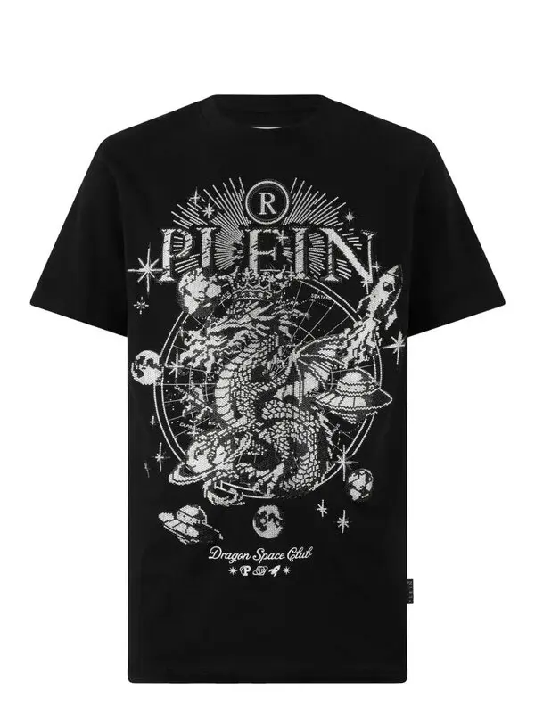 Philipp Plein Round-neck Short-sleeve T-shirt - Black