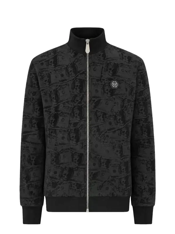 Philipp Plein Dollar-print Track Jacket - Black