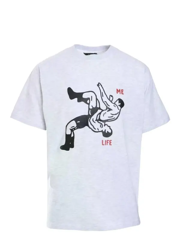 TEE LIBRARY Graphic-print Relaxed-fit T-shirt - Grey