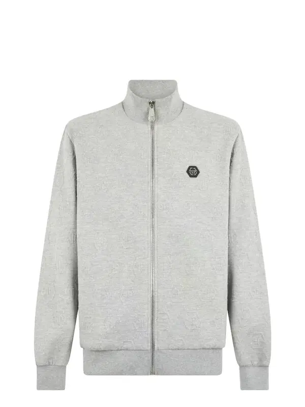 Philipp Plein Monogram Zip-fastening Sweatshirt - Grey