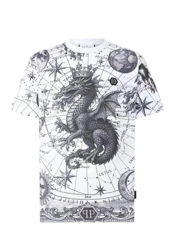 Philipp Plein Zodiac-print T-shirt - White