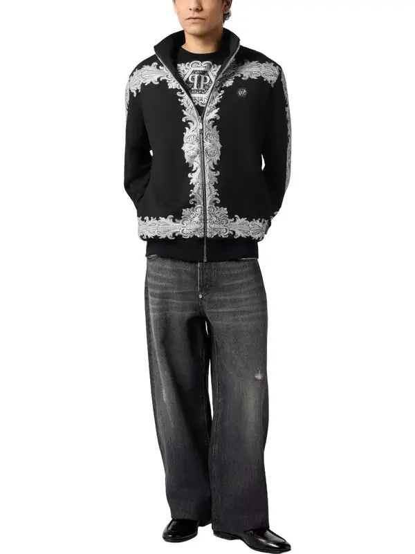 Philipp Plein Baroque Stones Track Jacket - Black