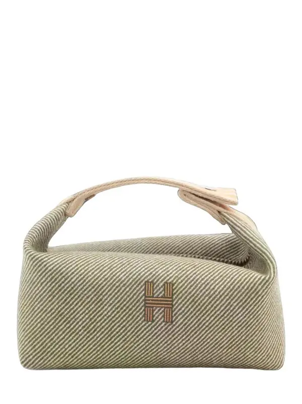 Hermès 2000-2026 Wool Bride A Brac H Natte Case Vanity Bag - Green