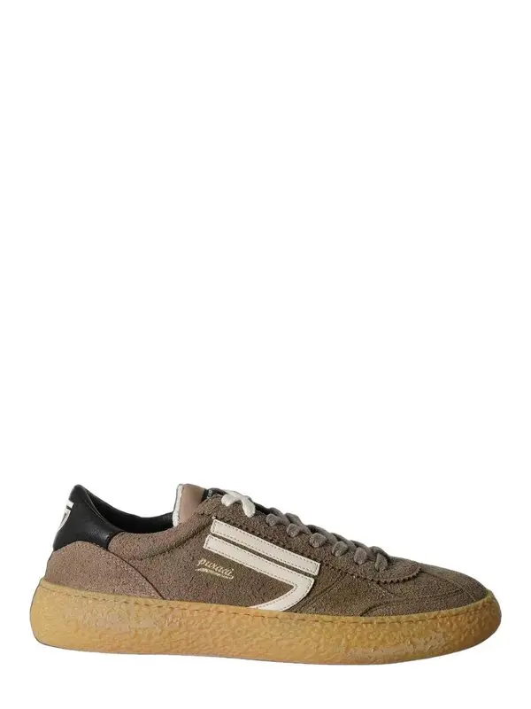 PURAAI 1.01 Vintage Logo-print Panelled Sneakers - Brown