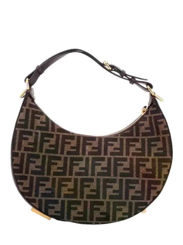 Fendi Graphy Bag Zucca Canvas Small Hobo Bag - Brown