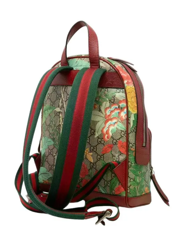 Gucci Small Gg Supreme Web Tian Backpack - Neutrals