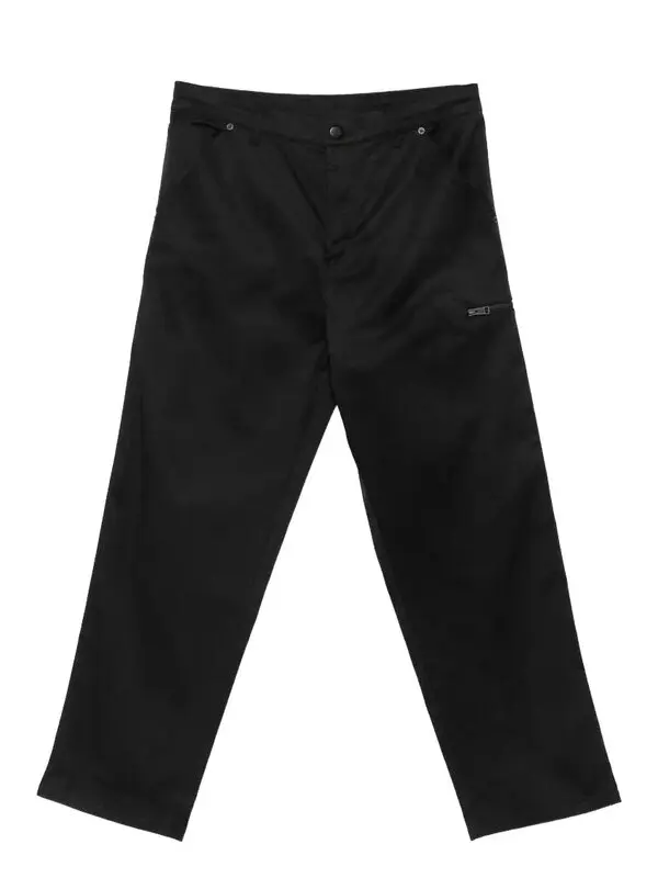 Moncler Straight-leg Gabardine Trousers - Black